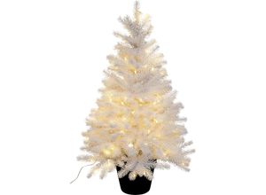 4003529513552 - Künstlicher Tannenbaum im Topf weiß mit 100 Lichtern Gesamthöhe 900 mm kaiserkraft