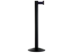 4045806011771 - Gurtpfosten aus Aluminium Pfosten schwarz Auszug 2300 mm Gurtfarbe Dunkelblau kaiserkraft