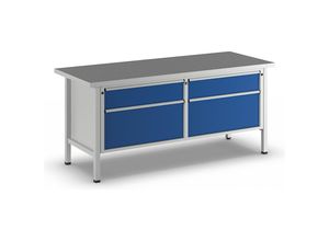 4014641015985 - Werkbänke 2000 mm breit Gestellbauweise 4 Schubladen Universalplatte Höhe 890 mm ANKE