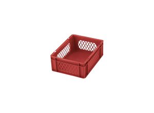 4031022065339 - Euro-Format-Stapelbehälter Wände und Boden durchbrochen LxBxH 400 x 300 x 50 mm rot VE 5 Stk kaiserkraft