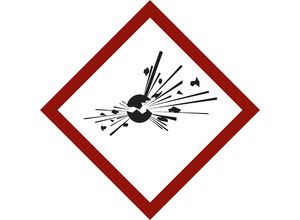 4061466047622 - Gefahrstoffkennzeichen Explodierende Bombe VE 10 Stk Folie 105 x 105 mm kaiserkraft