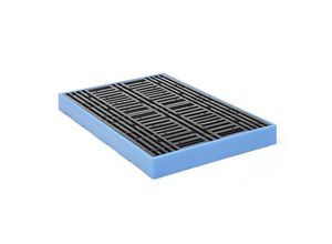 5060399592475 - PE-Flachwanne LxBxH 1660 x 1260 x 150 mm Auffangvolumen 300 l mit PE-Gitterrost kaiserkraft