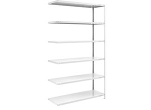 4061753023124 - eurokraft pro Schraubregal Bauart leicht kunststoffbeschichtet Regalhöhe 2500 mm Bodenbreite 1300 mm Tiefe 600 mm Anbauregal