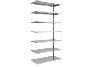 4061753022783 - eurokraft pro Schraubregal Bauart leicht verzinkt Regalhöhe 3000 mm Bodenbreite 1300 mm Tiefe 800 mm Anbauregal