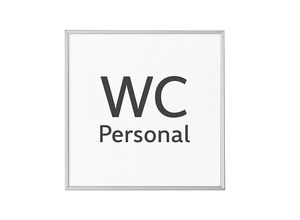 4060081702244 - MADRID Silver Line™ Türschild Piktogramm HxB 120 x 120 mm WC Personal kaiserkraft