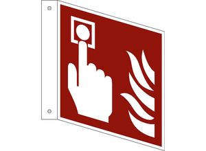 4061466028010 - Brandschutzzeichen Brandmelder VE 10 Stk Aluminium Fahnenschild 150 x 150 mm kaiserkraft