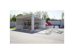 4250384733100 - Absperrgitter feuerverzinkt LxH 2623 x 1100 mm Set à 15 Stück Schake