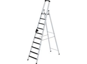 4031405415102 - MUNK Günzburger Steigtechnik 41510 Aluminium Stufen-Stehleiter Arbeitshöhe (max) 45 m
