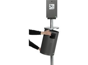 4030695211920 - VAR Hundetoilette Volumen 30 l HxBxT 2000 x 350 x 480 mm silbergrau