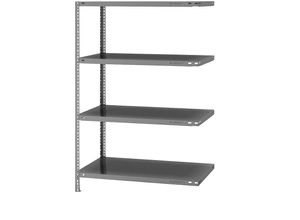 4061753020871 - eurokraft pro Lager-Schraubregal verzinkt mittelschwer Regalhöhe 1500 mm Bodenbreite 1000 mm Tiefe 600 mm Anbauregal