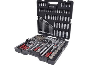 4042146423172 - 1 4 + 3 8 + 1 2 Steckschlüssel-Satz 216 Teile matt satiniert verchromt KS Tools