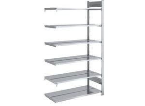 4250623716086 - Akten-Steckregal verzinkt Regalhöhe 2000 mm doppelseitig Anbauregal BxT 1000 x 600 mm hofe