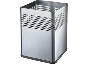 4012086091250 - helit Papierkorb the dot 15 Liter Quadratischer Abfalleimer in besonders schönem Design mit Lochdekor Farbe edelstahl