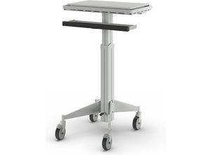 6416763068425 - Mobile Arbeitsstation hellgrau LxH 590 x 940 mm Treston