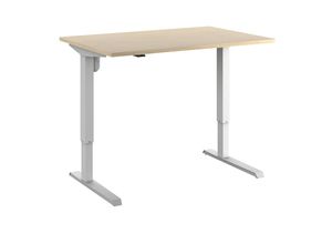 4061753259752 - eurokraft basic Schreibtisch Venla elektrisch höhenverstellbar gerade BxT 1200 x 800 mm Birke weiß