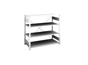 4250623775212 - Sideboard-Steckregal lichtgrau Höhe 1200 mm 4 Böden Grundregal Bodentiefe 600 mm Fachlast 190 kg hofe