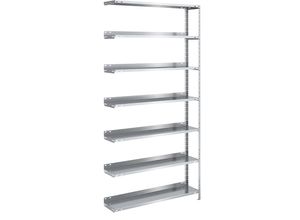 4250623740968 - Akten-Schraubregal verzinkt Regalhöhe 2200 mm Anbauregal Breite x Tiefe 1000 x 300 mm hofe