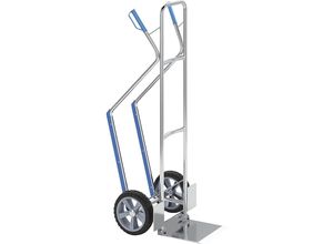 4260285077234 - eurokraft basic Aluminium Sackkarre Schaufel klappbar BxT 300 x 290 mm mit Gleitkufen