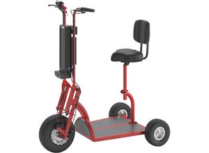 3760406530156 - Elektro Transportroller PRO 800 W 3 Räder mit Sitz rot kaiserkraft