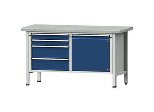 4014641044237 - Werkbank Gestellbauweise Serie V 4 Schubladen Tür 540 mm Stahlblechbelag Teilauszug ANKE