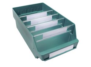 4250621500281 - Regalkasten aus hochschlagfestem Polypropylen grün LxBxH 400 x 240 x 150 mm VE 10 Stk STEMO