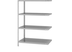 4061753019967 - eurokraft pro Schraubregal Bauart leicht kunststoffbeschichtet Regalhöhe 1500 mm Bodenbreite 1000 mm Tiefe 600 mm Anbauregal