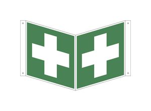 4061466069679 - Rettungszeichen Erste Hilfe VE 10 Stk Kunststoff Nasenschild 200 x 200 mm kaiserkraft