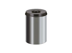 8713631032211 - Sicherheitspapierkorb Edelstahl Volumen 30 l HxØ 470 x 335 mm selbstlöschend kaiserkraft