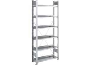 4250623718882 - Akten-Steckregal verzinkt Regalhöhe 2000 mm einseitig Grundregal BxT 750 x 300 mm hofe