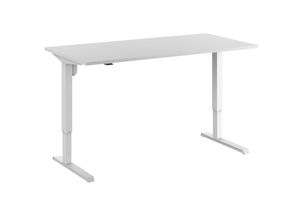 4061753259929 - eurokraft basic Schreibtisch Venla elektrisch höhenverstellbar gerade BxT 1600 x 800 mm lichtgrau weiß
