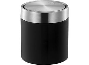 8713631195961 - EKO Tischabfallbehälter Stahl Volumen 05 l BxHxT 128 x 155 x 128 mm schwarz