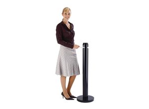 0097591127728 - Aschersäule aus Aluminium Volumen 4 l schwarz Höhe 1041 mm Rubbermaid