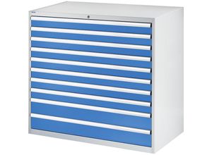 4061753044907 - eurokraft pro Schubladenschrank Höhe x Breite x Tiefe 1200 x 1300 x 750 mm 10 Schubladen Tragkraft je 200 kg