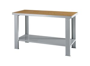4061753046154 - eurokraft basic Werkbank Baukastensystem Höhe 850 mm Multiplex-Arbeitsplatte BxT 1500 x 700 mm