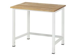 4040376149282 - Arbeitstisch für Arbeitsplatzsystem Serie 900 Höhe 825 - 1025 mm Buchenplatte massiv Breite 1000 mm RAU