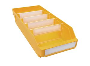 4250621501554 - Regalkasten aus hochschlagfestem Polypropylen gelb LxBxH 400 x 180 x 95 mm VE 20 Stk STEMO