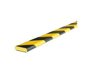 4251182804146 - Flächenschutzprofil Typ f magnetisch 1 Meter Schutzprofil Wandschutzprofil Flächenschutz - Farbegelb schwarz - Knuffi
