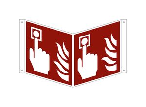 4061466027921 - Brandschutzzeichen Brandmelder VE 10 Stk Aluminium Nasenschild 200 x 200 mm kaiserkraft