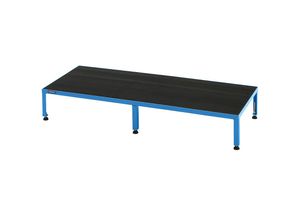 4054666008791 - eurokraft pro Arbeitsplattform Höhenverstellbereich 255 - 320 mm mit Riefengummiplatte Plattform LxB 1510 x 610 mm lichtblau