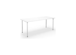 4061753262547 - Mehrzwecktisch DUO-C gerade Platte HxT 700 - 800 x 800 mm Breite 1800 mm weiß weiß kaiserkraft