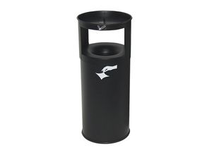 4260058005563 - Sicherheits-Kombiascher flammverlöschend Stahlblech Volumen 25 l HxØ 800 x 250 mm schwarz kaiserkraft