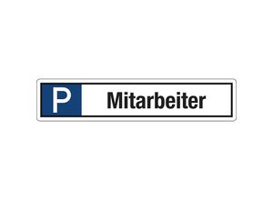 4061466019926 - Parkplatzkennzeichen Aluminium P   Mitarbeiter LxH 520 x 110 mm kaiserkraft