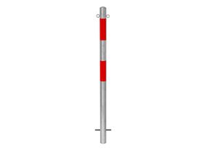 4055381100098 - Sperrpfosten Morion zum Einbetonieren Ø 60 mm feuerverzinkt   rot reflektierend 2 Ösen kaiserkraft