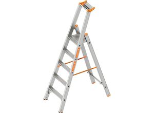 4035209337851 - Stufen-Stehleiter einseitig begehbar 5 Stufen inkl Plattform Layher
