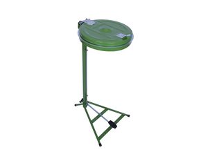 8594168470161 - Müllsackständer Standgestell für Volumen 120 l mit Pedal grün Stahldeckel kaiserkraft
