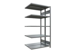 4061753013026 - eurokraft pro Steckregal doppelreihig Fachboden-BxT 1300 x (2 x 400) mm verzinkt Höhe 2000 mm Anbauregal