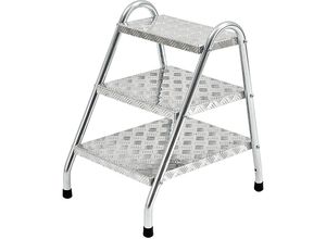 4054666010626 - eurokraft pro Stahlrohr-Tritt Standard 3 Stufen verzinkt