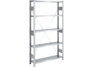 4250623790123 - eurokraft pro Schwerlast-Steckregal verzinkt Regalhöhe 2000 mm Grundregal BxT 1000 x 300 mm