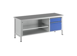 4014641310226 - Werkbank Gestellbauweise Serie V 1 Schublade 180 mm Tür 360 mm Universalplatte Teilauszug ANKE