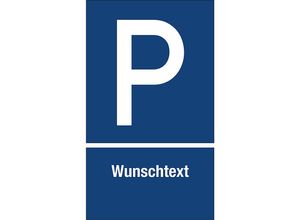 4061466065824 - Parkplatzkennzeichen Kunststoff P   individuelle Beschriftung - bis max 20 Zeichen LxH 250 x 400 mm kaiserkraft